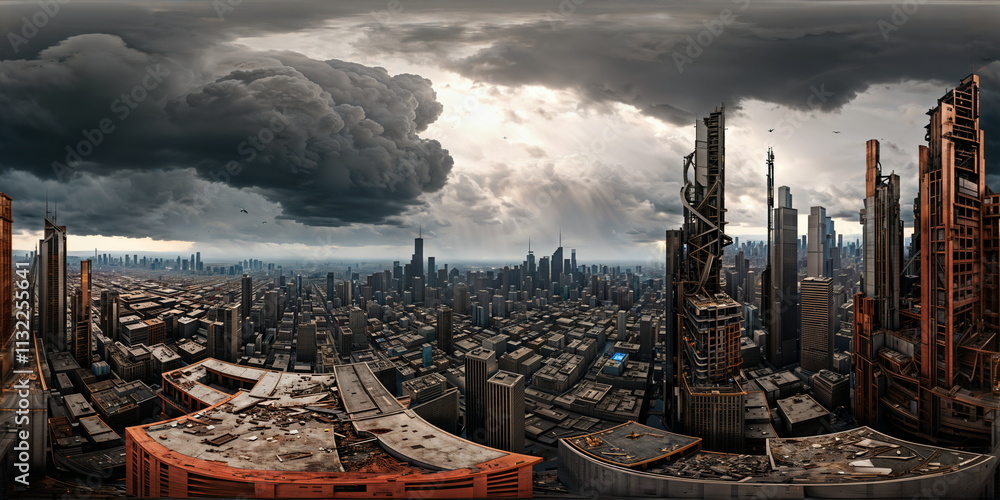 Ilustración de Stock Full 360 degrees seamless spherical panorama HDRI ...