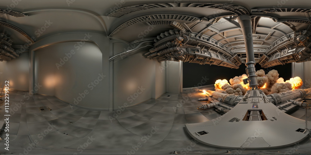 Illustration Stock Full 360 degrees seamless spherical panorama HDRI ...