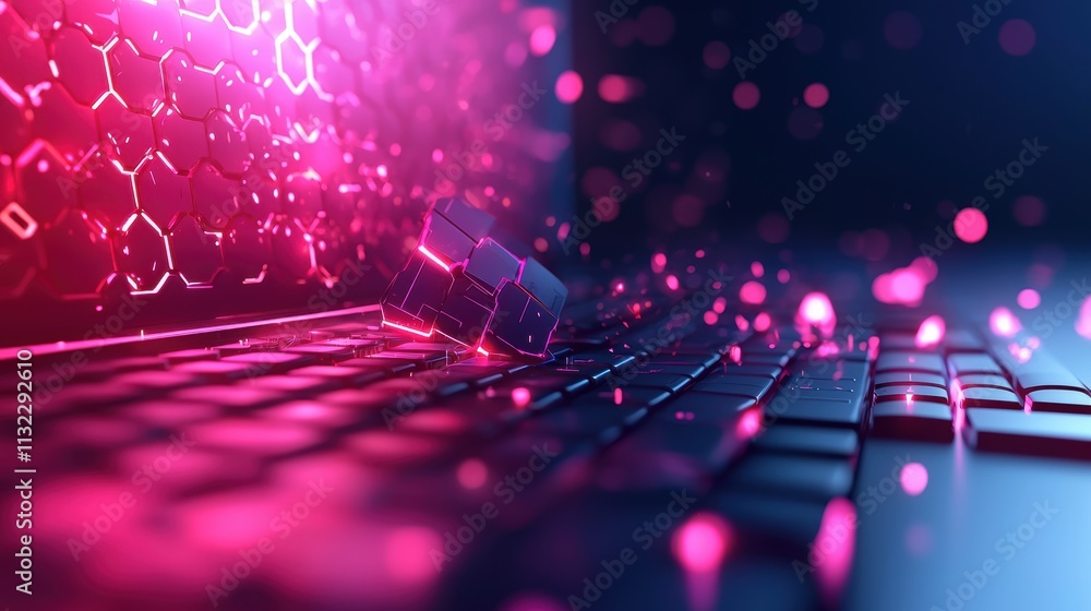 Hacker Activity and System Breaches A computer screen displaying a warning message about a ...