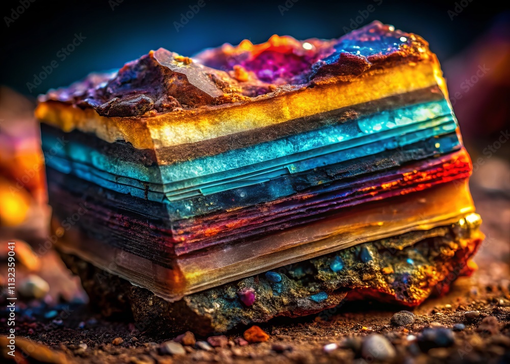 Borehole Core Sample Chemical Analysis: Close-Up Geology Photography ...