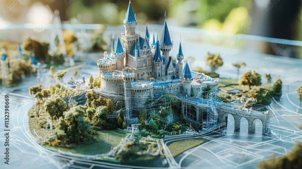 Constructing a whimsical fairytale castle model enchanted blueprints ...