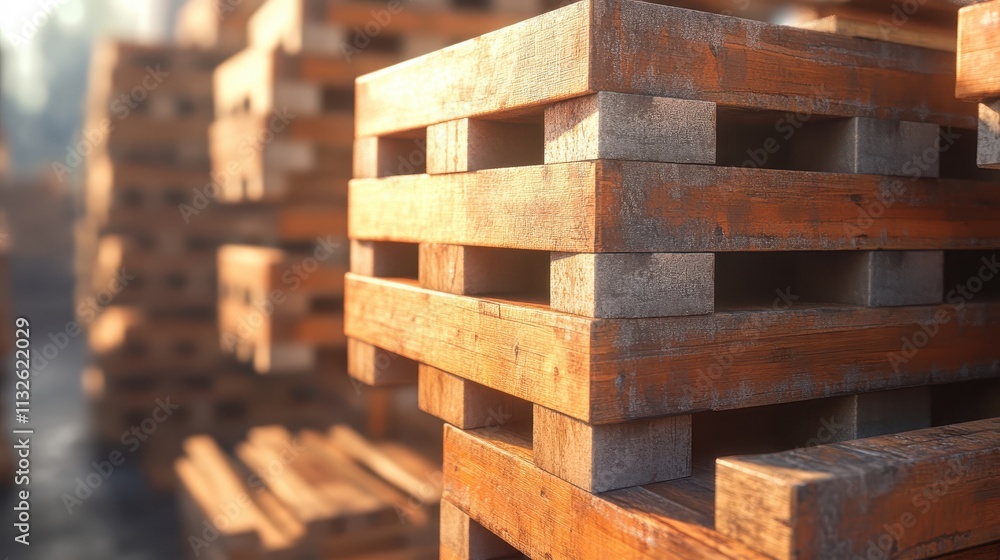 Organized warehouse shelves with clearly labeled inventory focus on ...