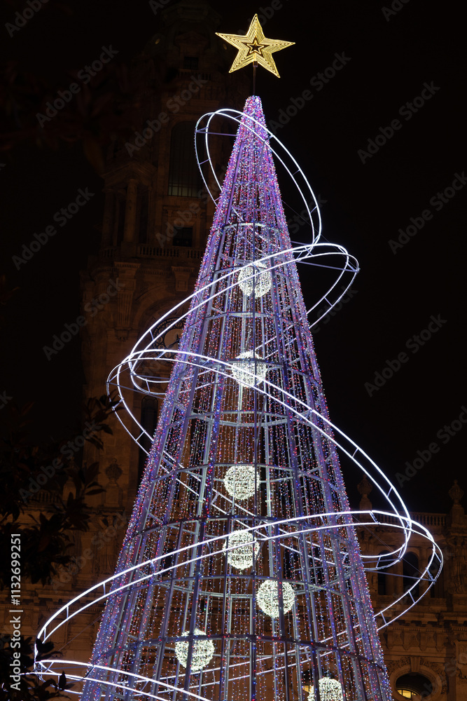 The Christmas tree in front of the City Hall, Câmara Municipal do Porto ...