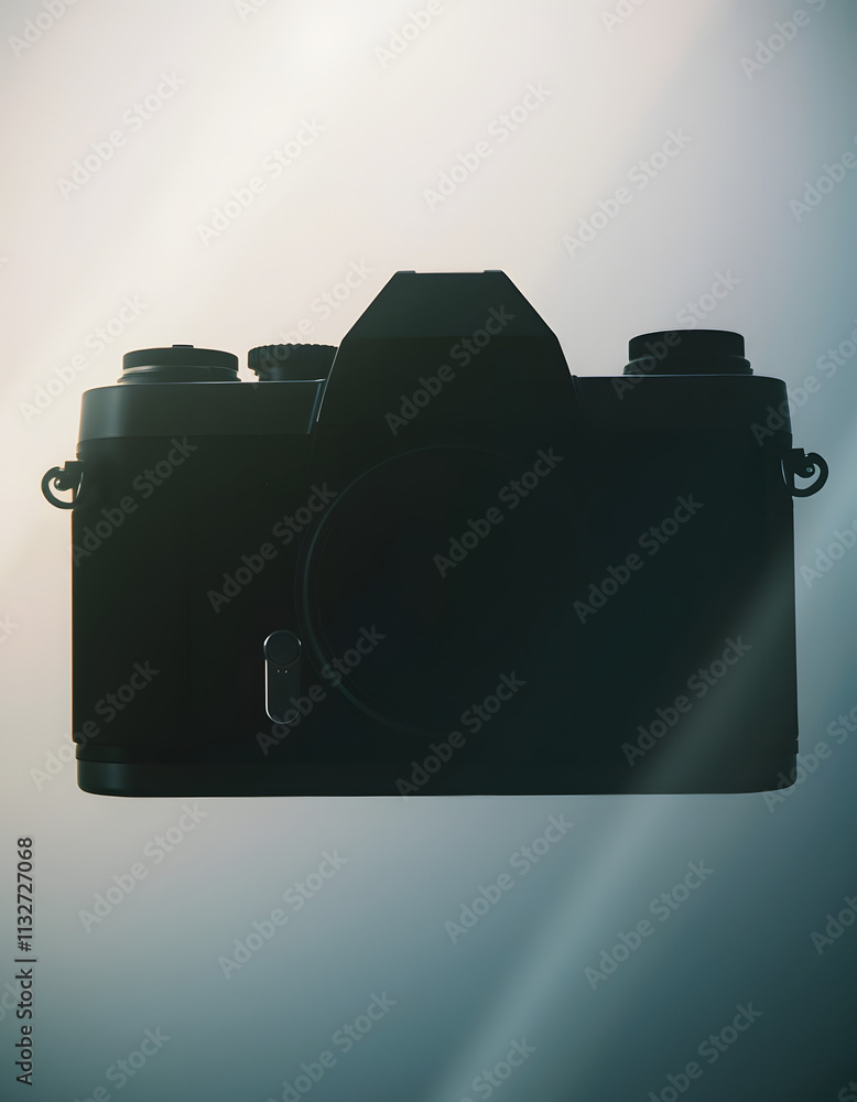 Retro photo film frame of a middle format camera with light leak on ...