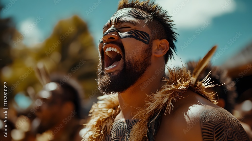 16. A traditional Maori haka dance performance in New Zealand ...