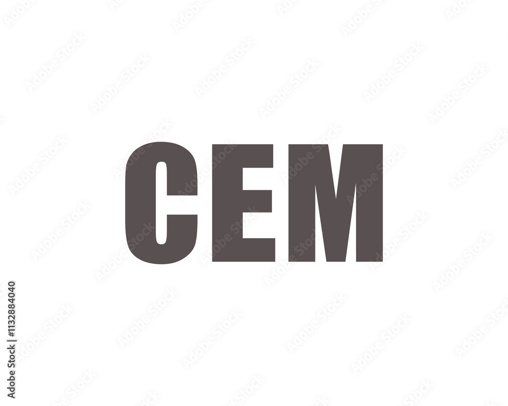 CEM logo design vector template. CEM Stock Vector | Adobe Stock