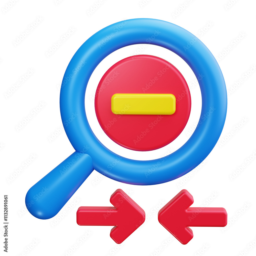 Zoom Out Cursor 3d Render Icons Stock Photo | Adobe Stock