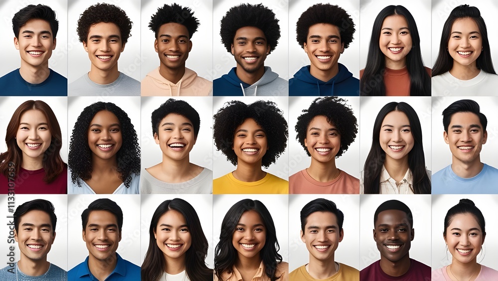 "Portraits of Diversity: Smiling Faces and Genuine Connections in a ...