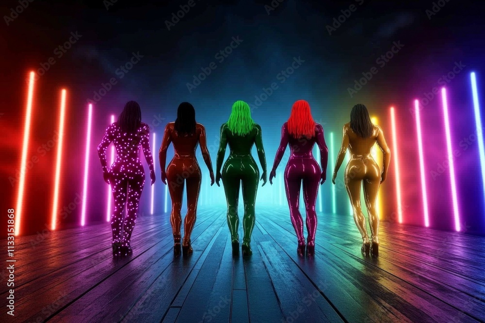 A pixel art scene of diverse characters standing on a vibrant equal ...