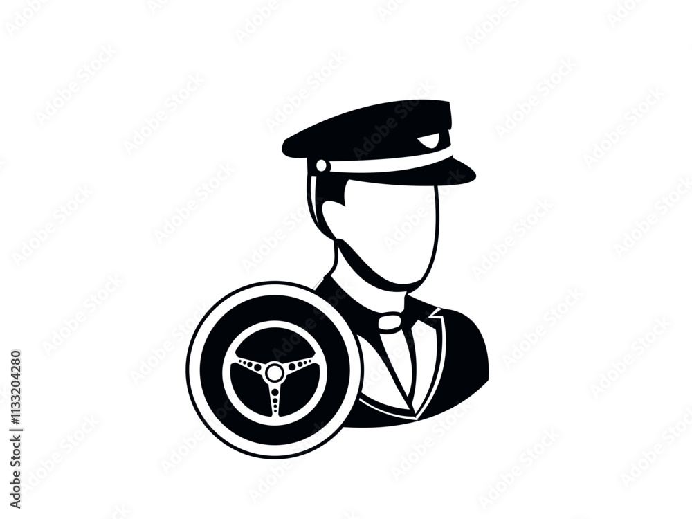 illustrate of a traffic police, vector design of a police and transport ...
