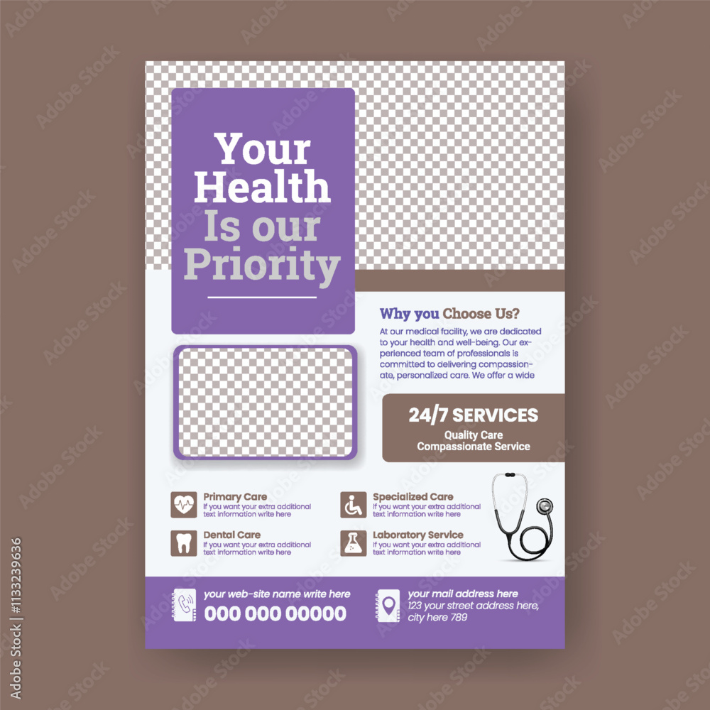 Adobe Illustrator ArtworkModern a4 editable print flyer or poster ...
