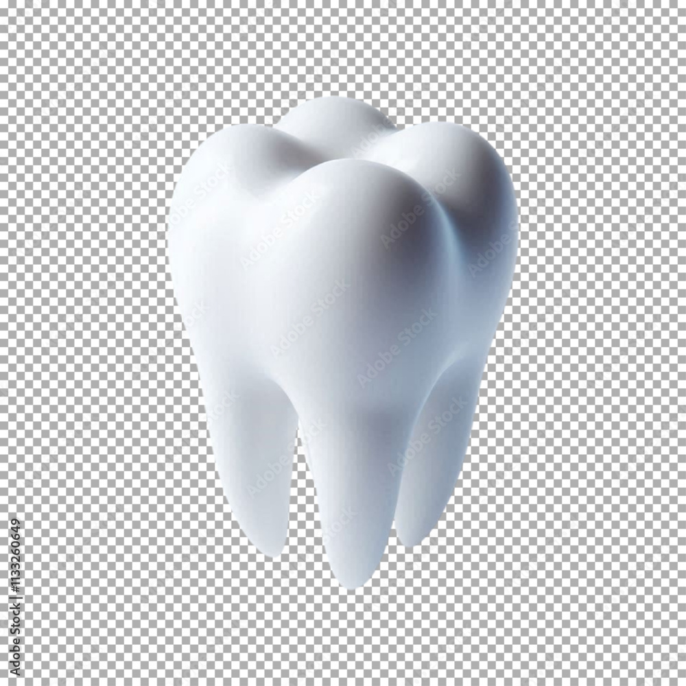 Professional 3D Tooth Graphic for Dental Education on transparent ...