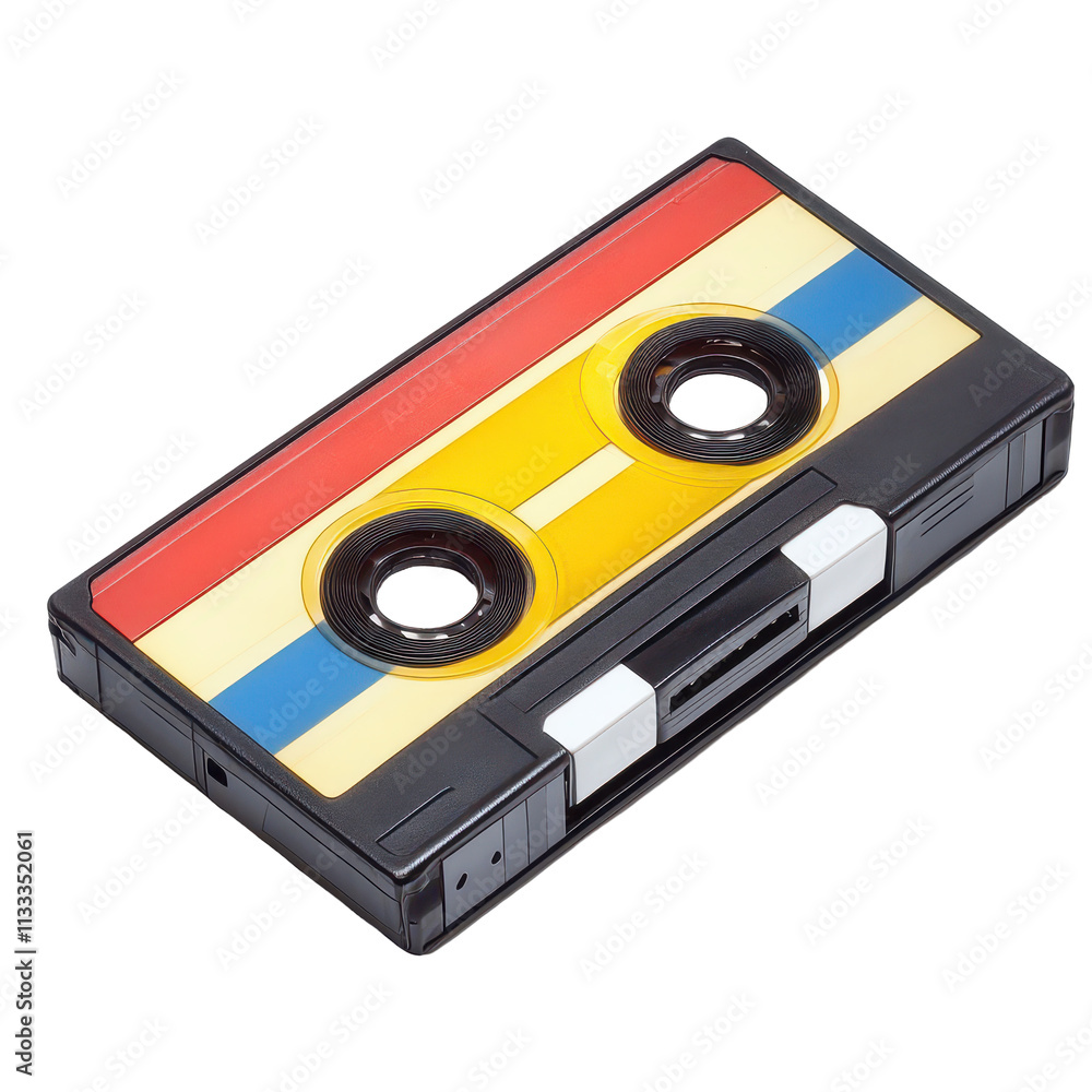 Audio cassette tape isolated on a clean transparent background ...