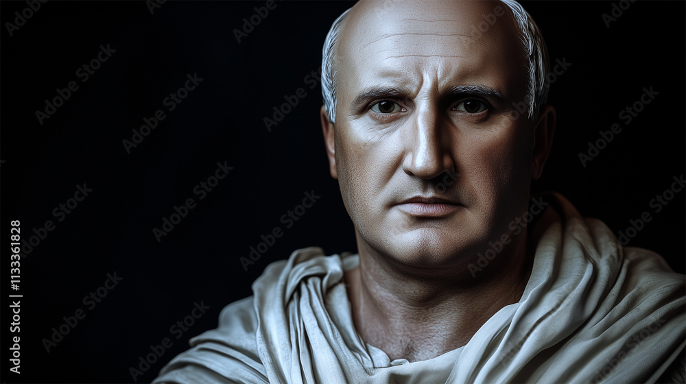 Marcus Tullius Cicero detailed color portrait, facial reconstruction ...