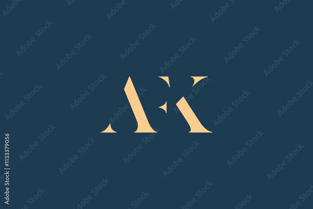 AFK abstract letter logo design. This logo is designed by three ...