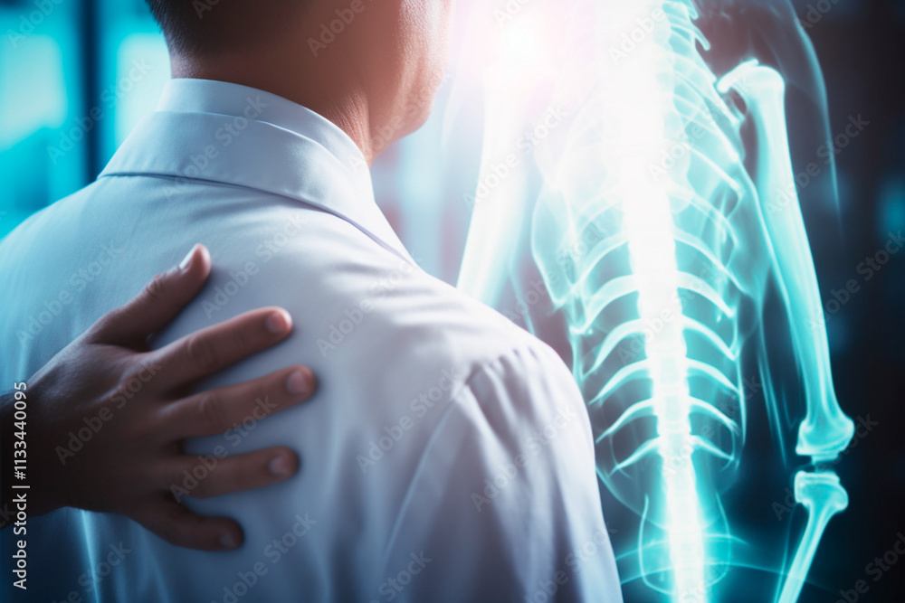 Radiographic spine scan providing essential data on bone health and ...