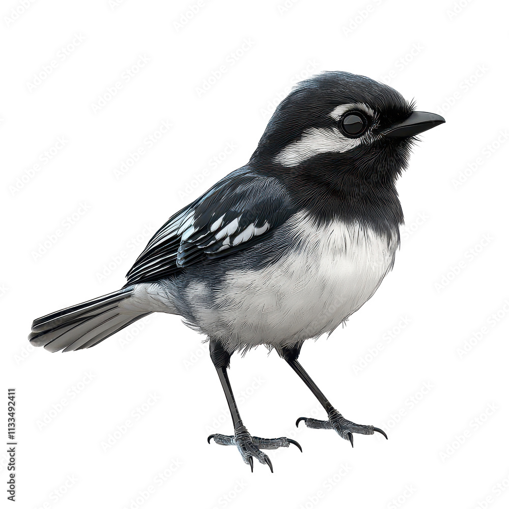 Full-body model of a bird standing on a transparent background ...
