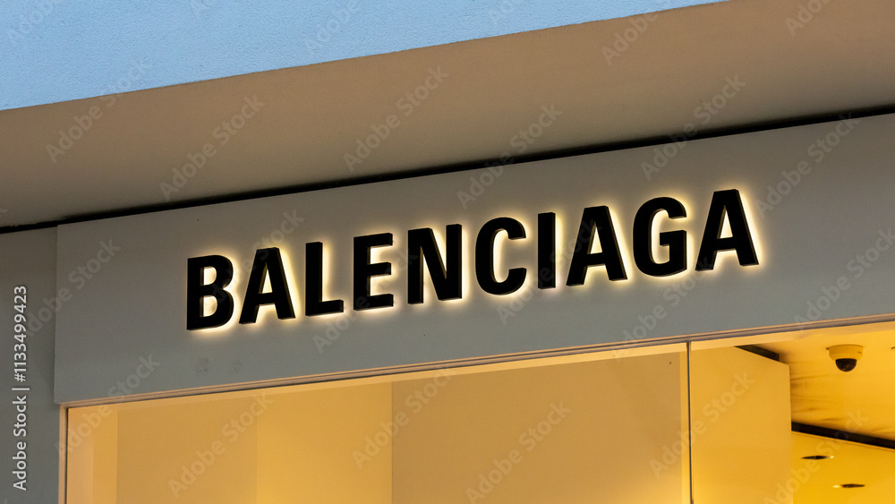 Honolulu, Hawaii \ USA - November 11 2023: Sign and logo of Balenciaga ...