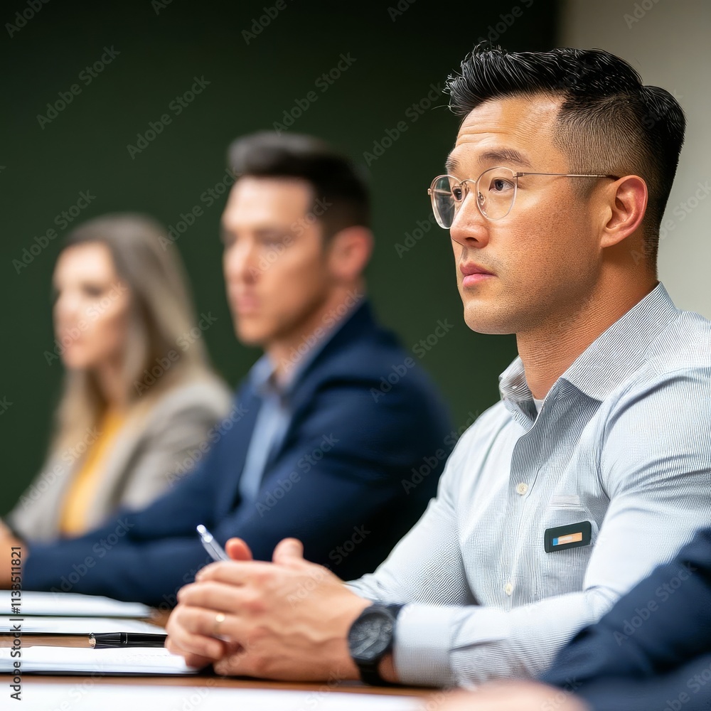 Team reviewing lessons learned from past disruptions, business ...