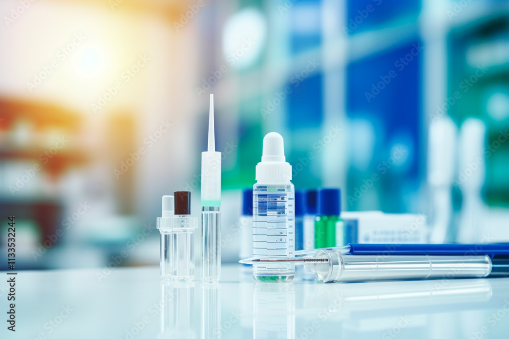 Production area of a pharmaceutical lab for manufacturing medicines and ...