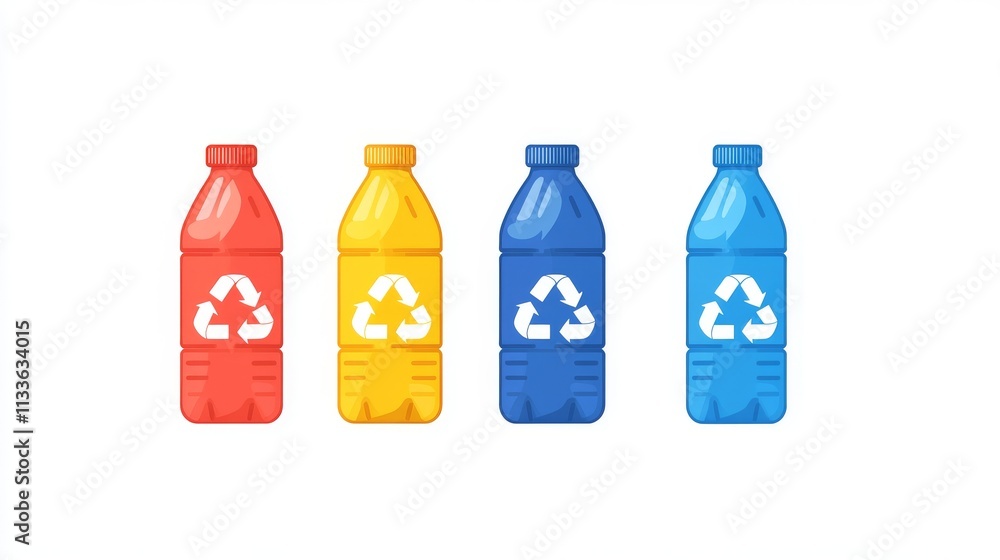 79.Concept 4: Recycle plastic logo icon, Arrows pet bottle shape ...