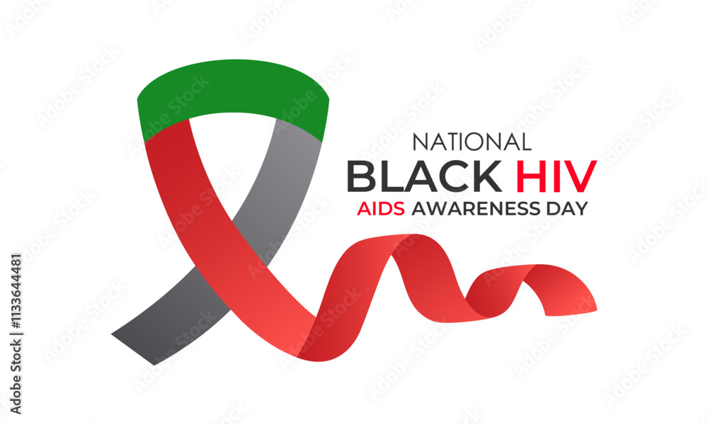 National black hiv aids awareness day background design template ...
