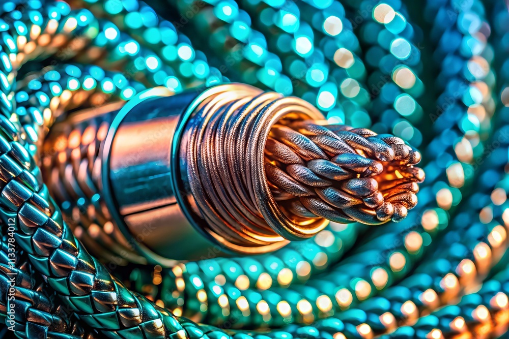 Shielded Network Cable Bird's Eye View - High-Resolution Image of ...