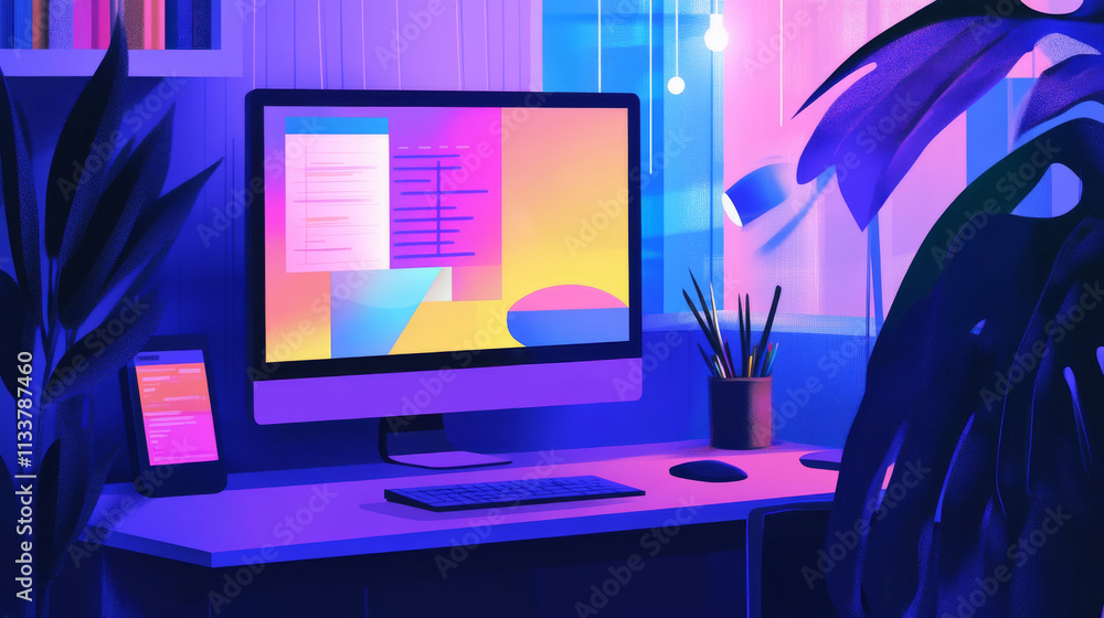 A beginner-friendly graphic design tutorial on screen, guiding new ...