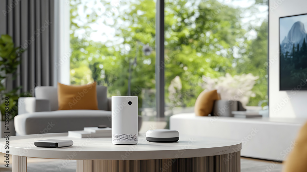 Realistic photo of a family setting up online safety filters on their ...