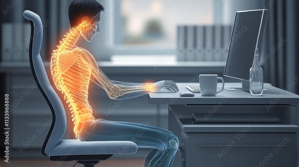 Poor Posture, Spinal Compression Health Risks Of Prolonged Desk Work ...