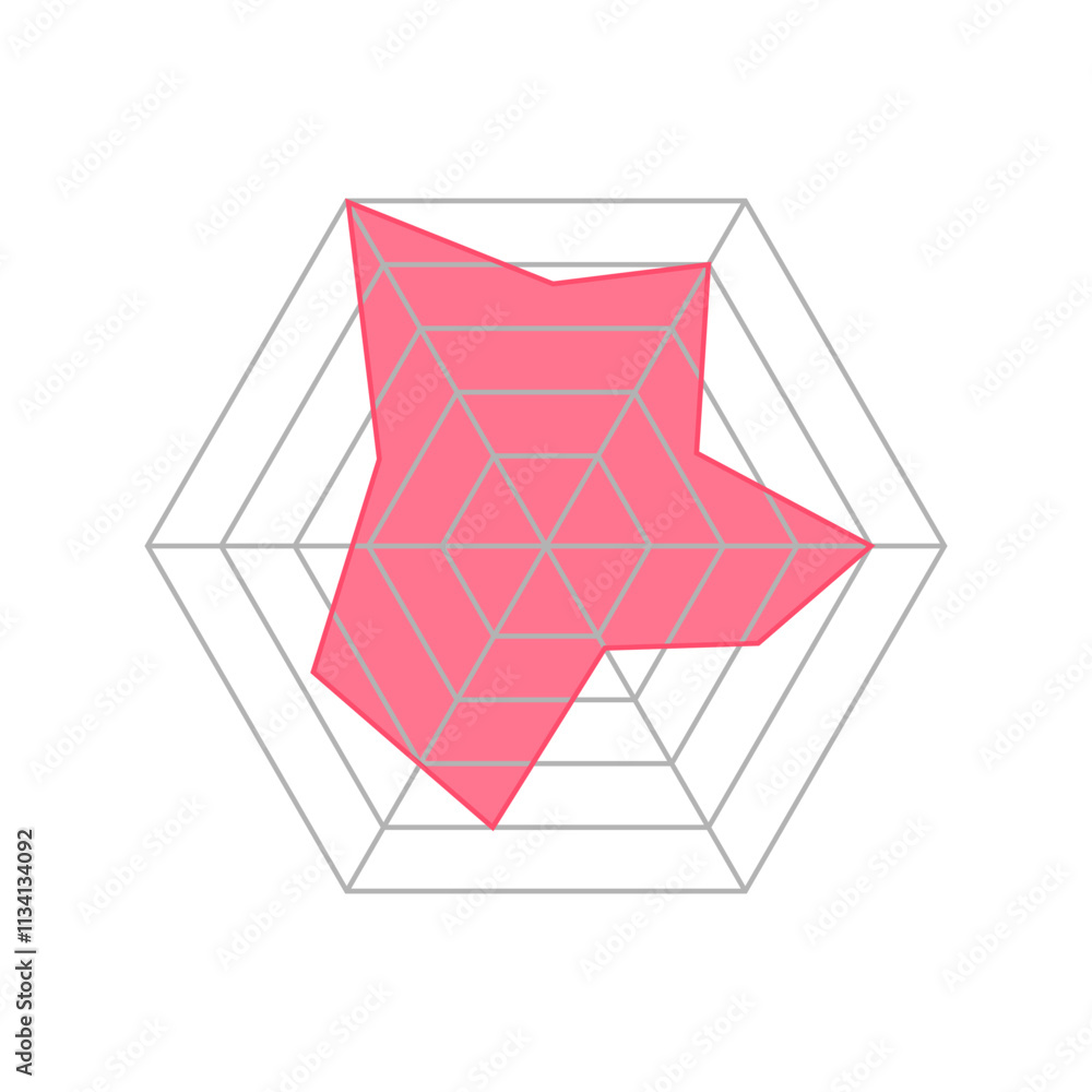 Simple & modern Radar or spider diagram vector. Flat spider mesh, radar ...