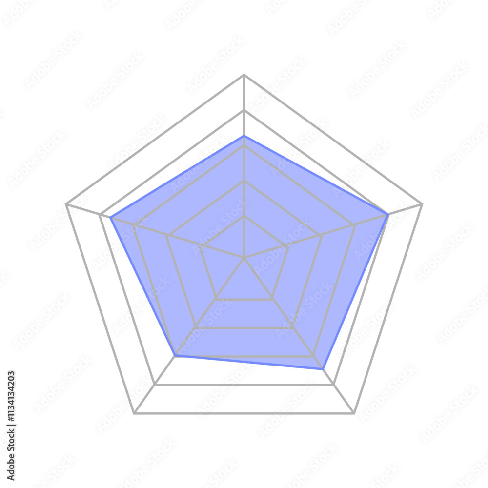 Simple & modern Radar or spider diagram vector. Flat spider mesh, radar ...
