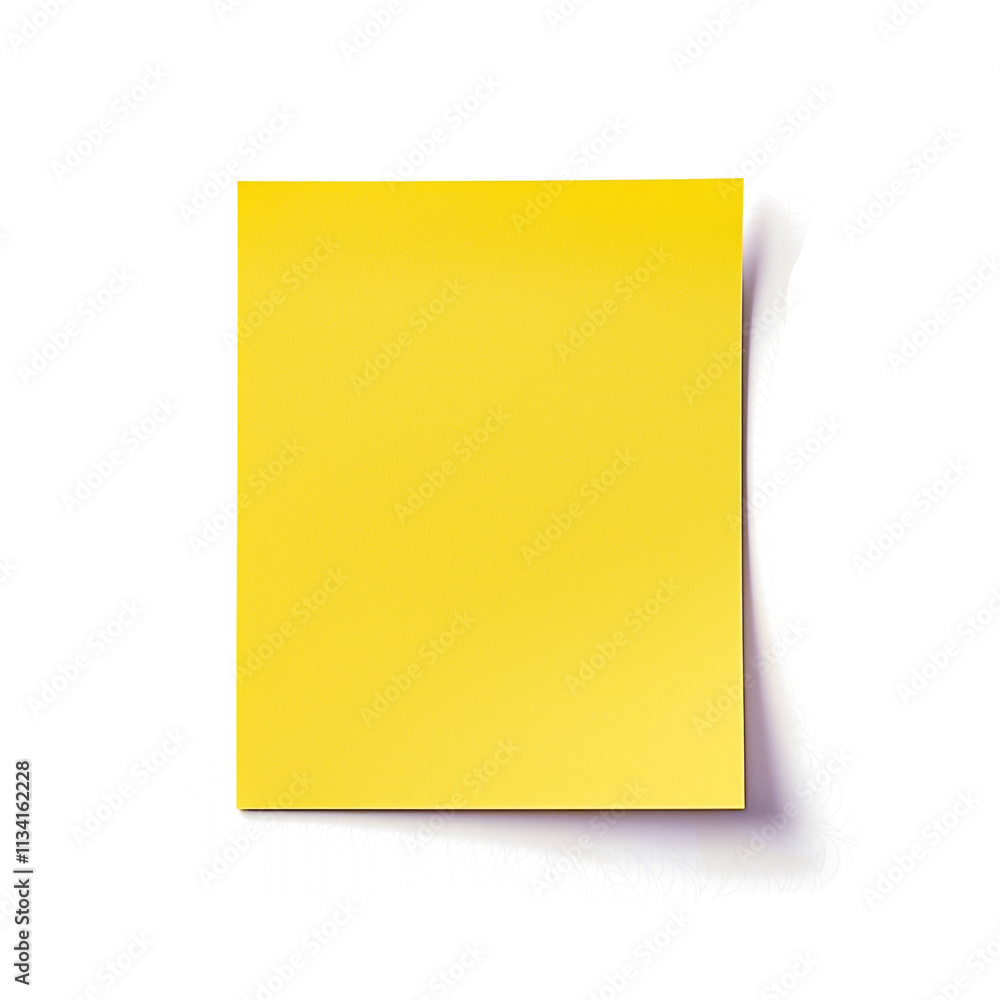 Yellow post it sticky note isolated on transparent background Stock ...