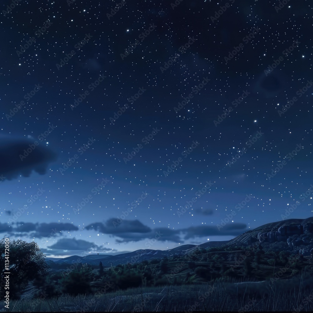 clean night hdri sky, stars, 8k, cinematic night sky Stock Illustration ...