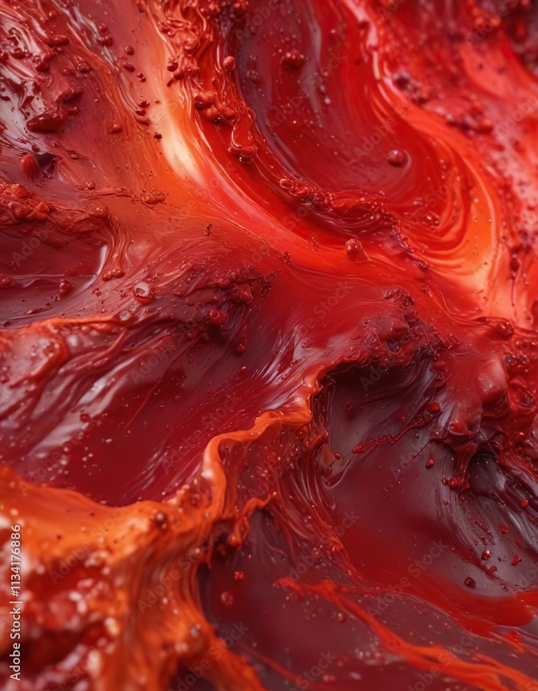 Ilustración de Stock Viscous liquid with abstract red-red gradient and ...