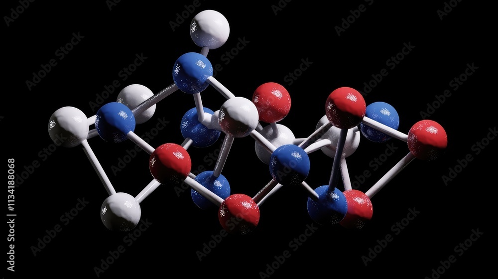 A detailed diagram of a calcium carbonate molecule, showing the ...