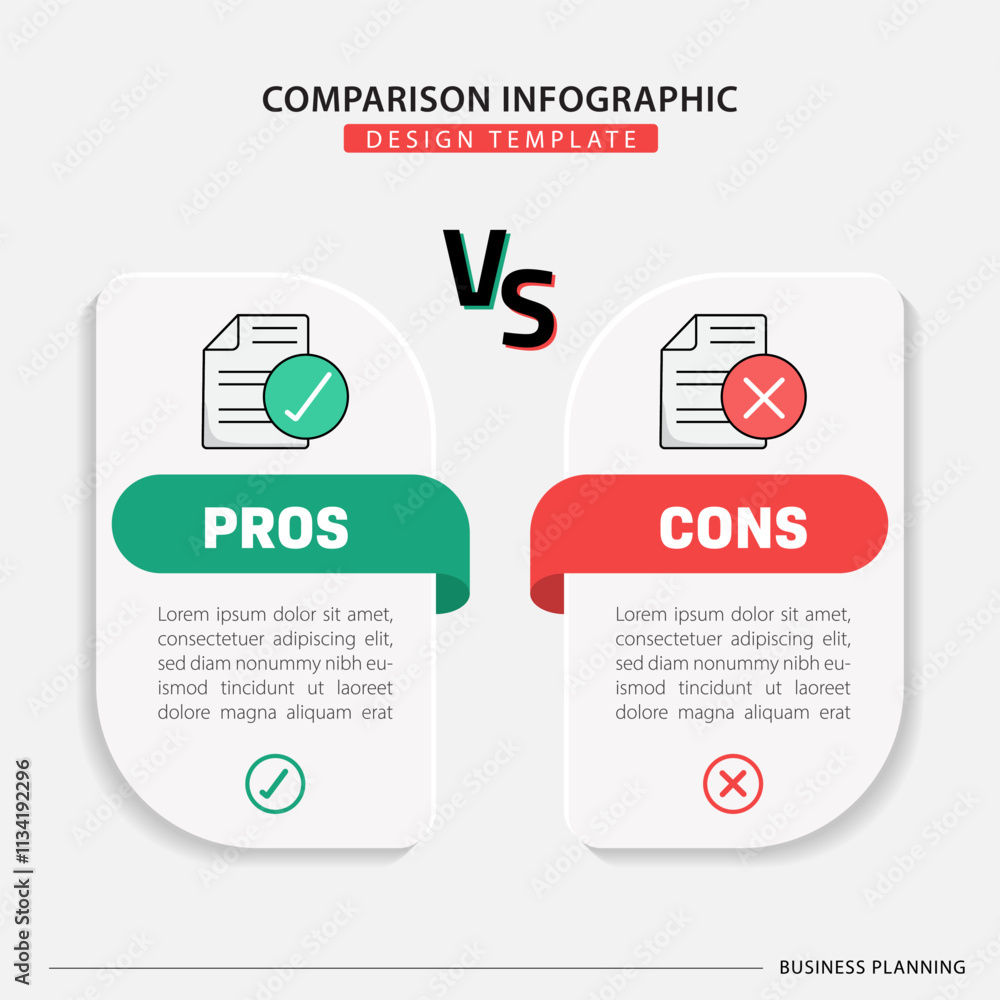 Comparison Infographic Design Template, Comparison between companies ...