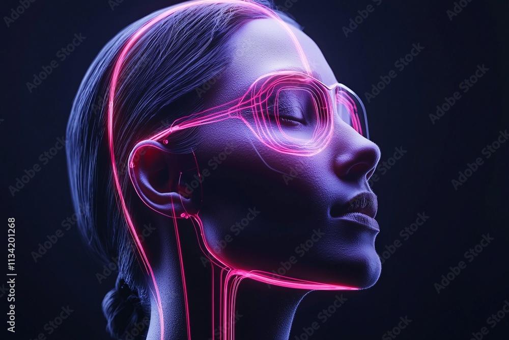 AI-driven analytics revolutionizing decisions, 3D projections, dynamic ...