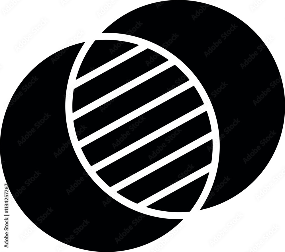 Venn diagram icon set. Venn diagram linear symbol design from Analytics ...