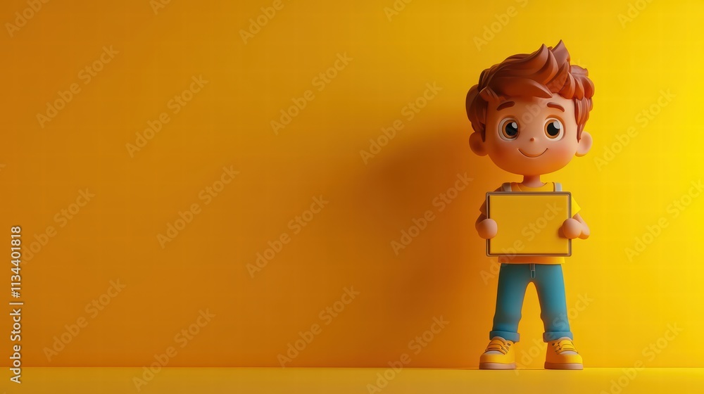 Humanoid figure presenting on screen virtual conference humans bright ...