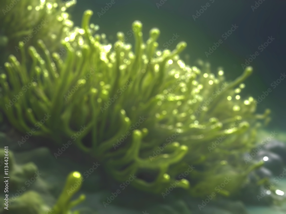 Beautiful underwater seaweed plant, aquatic marine seascape wallpaper ...