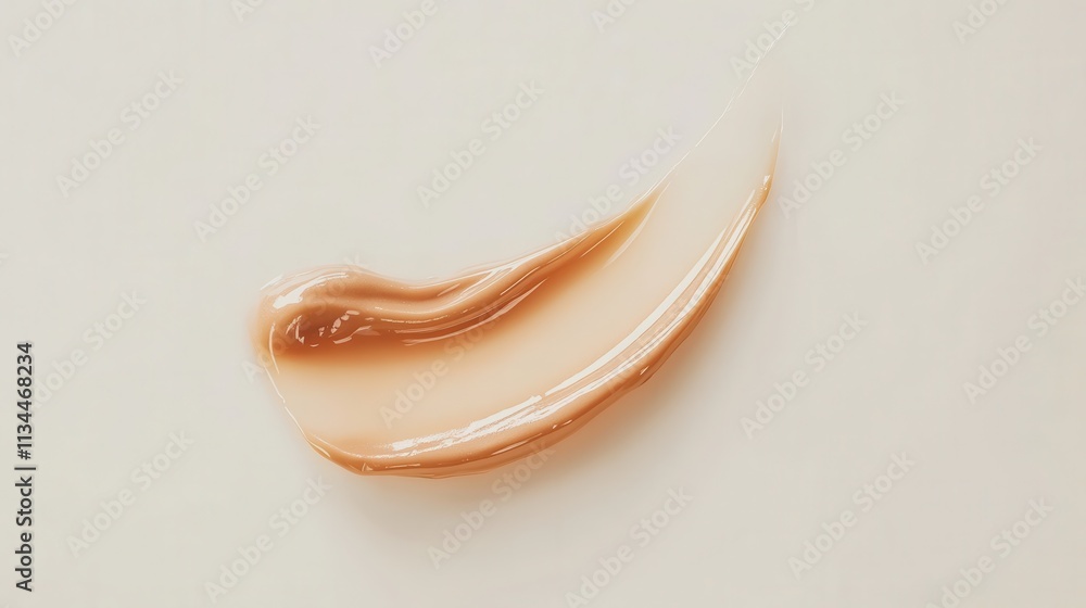 Beige nude tone lipstick make up isolated on a studio background ...