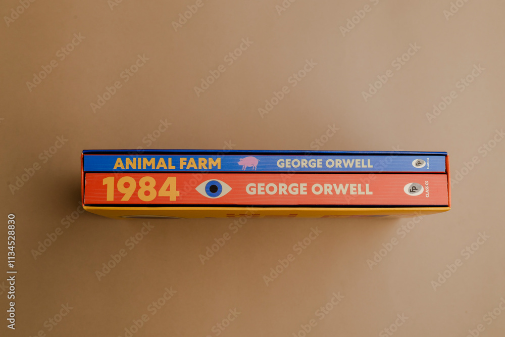 Animal Farm and 1984 novel by George Orwell Stock Photo | Adobe Stock