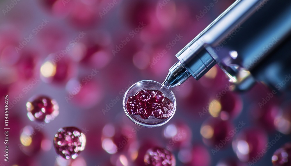 Microscopic Examination of Blood Cells Showcasing Detailed Cellular ...