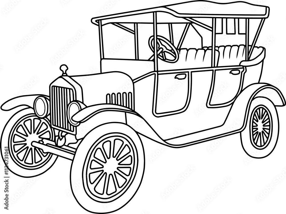 old car vector illustration isolated on white background Stock Vector ...