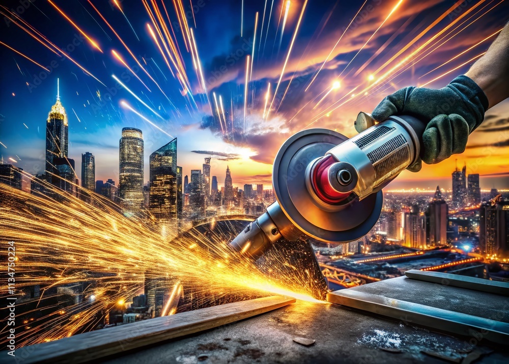 Captivating Double Exposure Photography Featuring an Angle Grinder ...
