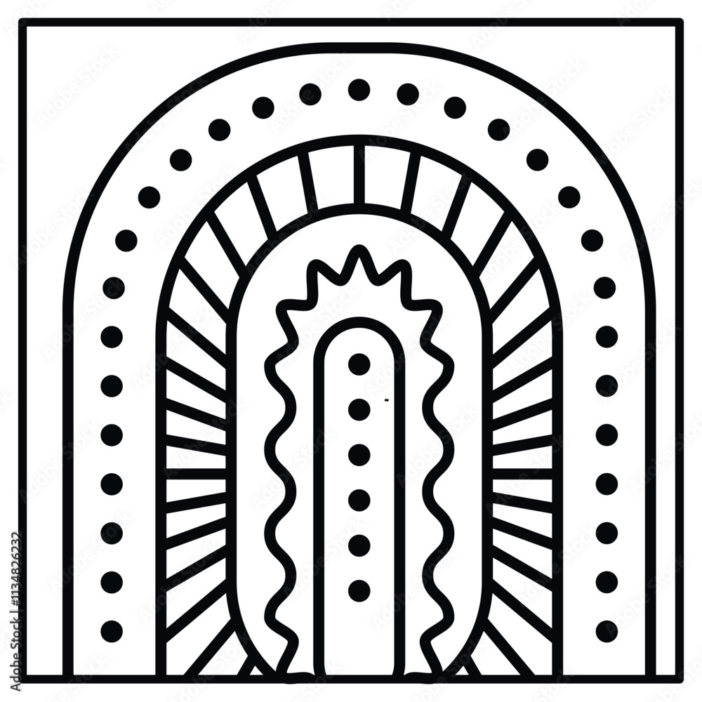 Hand Drawn Cute Coloring Book Vector Illustration. Bold and Easy Design ...