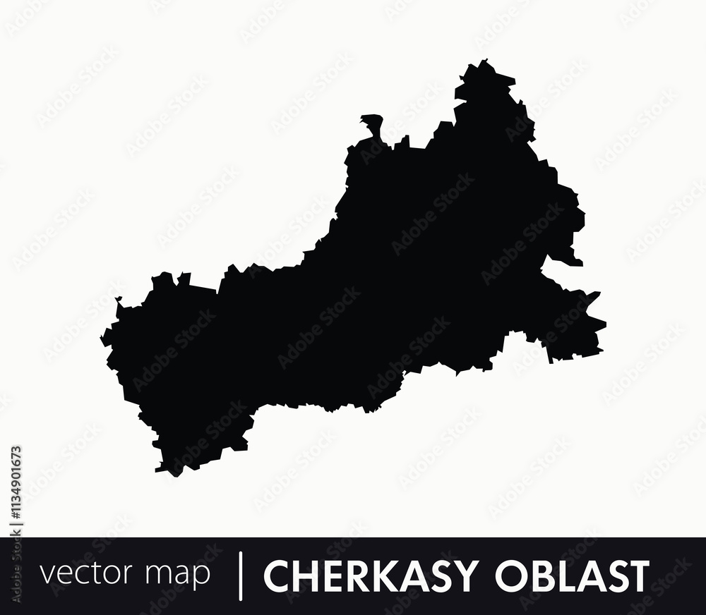 Regions of Ukraine. Cherkasy Oblast vector map. you can use it for any ...