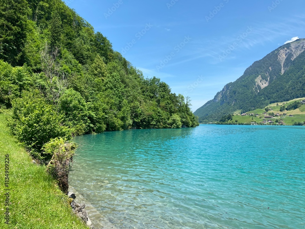 Lake Lungern or Natural reservoir Lungerersee - Canton of Obwald ...