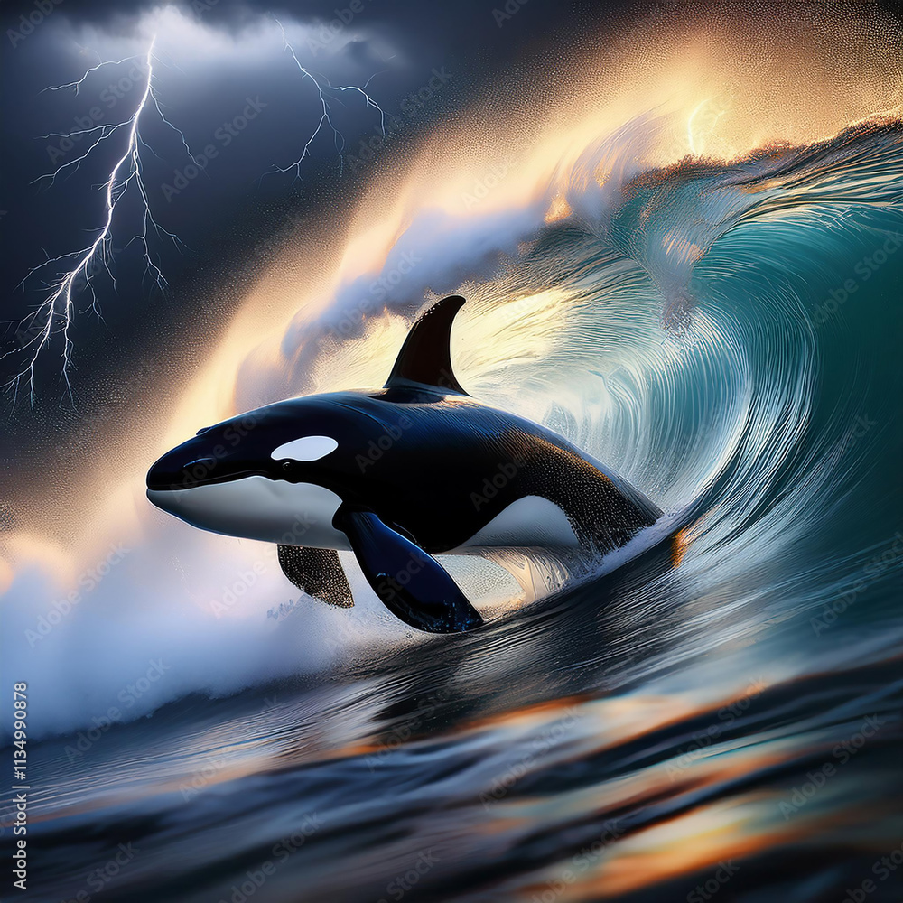 Orca Wave - The Killer Whale also known as Orca is one of the largest ...